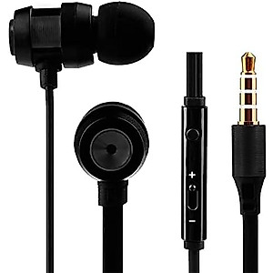 Yadesign Wired Earbuds with Microphone 2 Pack Ear Buds in Ear Headphones Bass Earphones with Mic and Volume Control(2 Pack Black Blue)