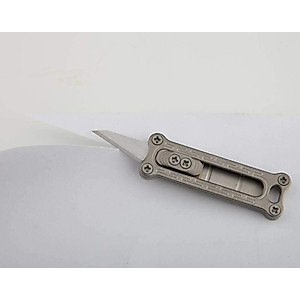 ILEAF Titanium Alloy daily Mini Pocket Utility Knife with Replaceable Blades, Ultra Compact and Lightweight