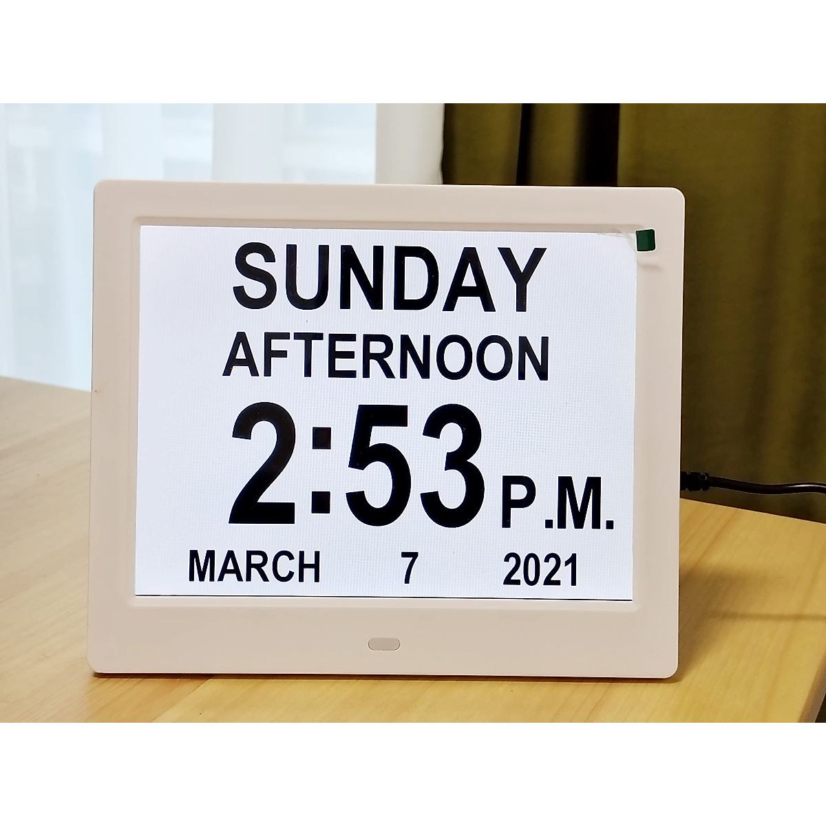 Véfaîî Digital Clock 2.0 with Date and Time for Elderly, 19 Alarms Custom Reminders, Dementia Clock for Seniors, Loud Alarms, Auto DST, Memory Function, Easy to Read (8" Large Black)