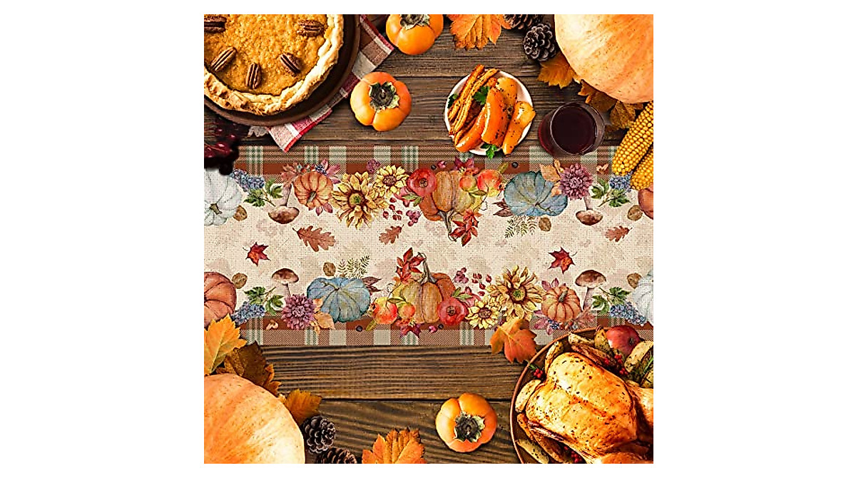 Stylish 72" Fall Table Runner for Rustic Decor