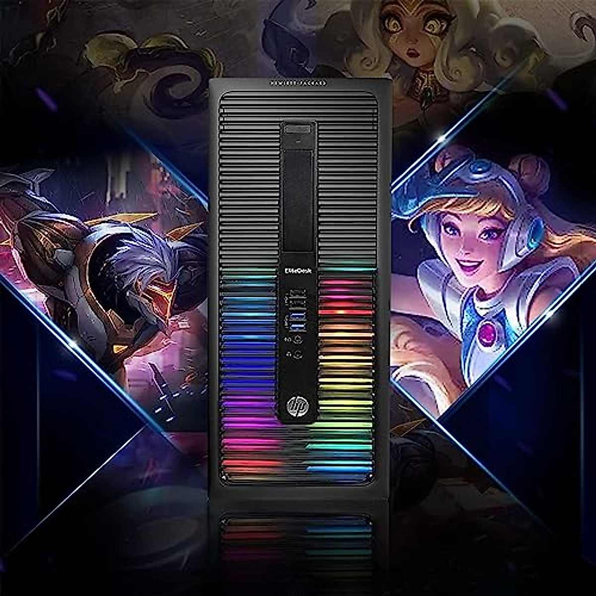 HP Gaming PC Desktop Computer - Intel Quad I7-6700 up to 4.0GHz, GeForce GTX 1660S 6G, 32GB DDR4 Memory, 128G SSD + 3TB, RGB Keyboard & Mouse, WiFi & Bluetooth 5.0, Win 10 Pro (Renewed)