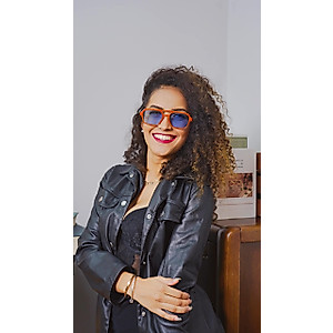 FEISEDY Vintage Square 70s Flat Aviator Sunglasses Women Men Metal Design Shades B2752