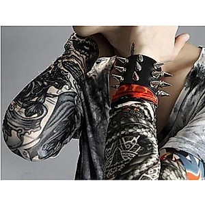Hmxpls 6 Pcs Tattoo Compression Sleeve, Arm Sleeves Tattoo, Tatto Sleeve Covers, Temporary Tattoo Sleeves, Sunscreen Sleeves.