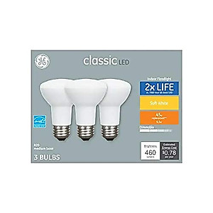 GE Classic 6-Pack 45 W Equivalent Dimmable Warm White R20 LED Light Fixture Light Bulbs