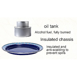 VIDECOR Chafing Dishes Single Person Small Copper Pot Old Beijing Small Fat Cow Hot Pot Chinese Traditional Cloisonne Hot Pot Commercial Alcohol Shares Red Copper Hot Pot,H