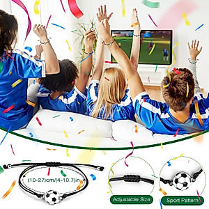 ALFUN Soccer Gifts Set for Kids, Soccer Blanket 50"*60", 50 Pieces Soccer Stickers, Soccer Bracelet & Greeting Card, Soccer Gift Bags for Boys Girls