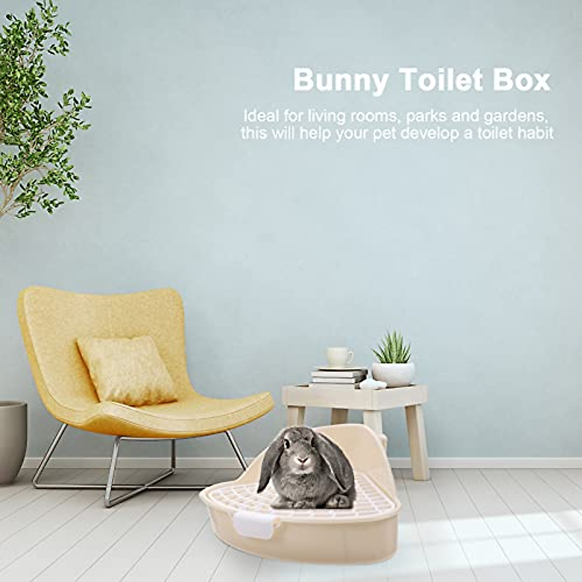 PATKAW Large Rabbit Litter Rabbit Corner Potty Rabbit Toilet Box Rabbit Potty Box Box Potty Corner