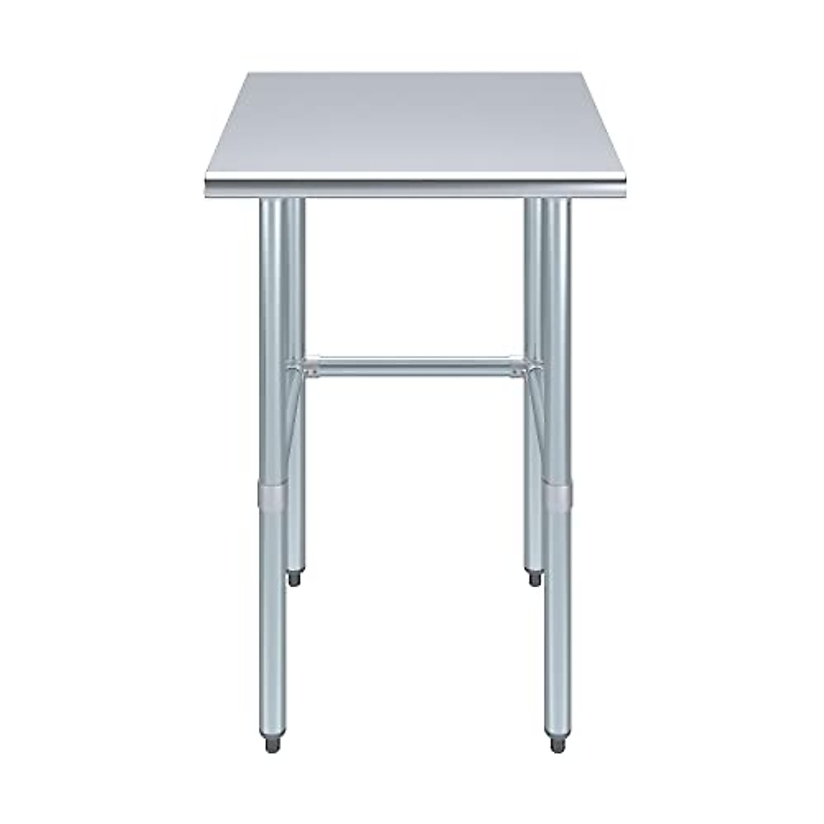 24" x 24" Open Base Stainless Steel Work Table | Residential & Commercial | Food Prep | Heavy Duty Utility Work Station | NSF