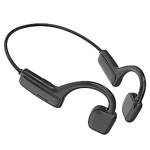 Loluka Bone Conduction Headphones Open Ear Headphones with Mic Waterproof IPX5 Bluetooth 5.1 Headset Wireless Lightweight Design Earbuds Running Jogging Driving Cycling（Black）