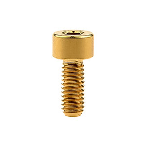 Wanyifa Titanium Cap Allen Socket Head Bolts M4 10 12 15mm Screw Pack of 4 (M4x10mm, Gold)