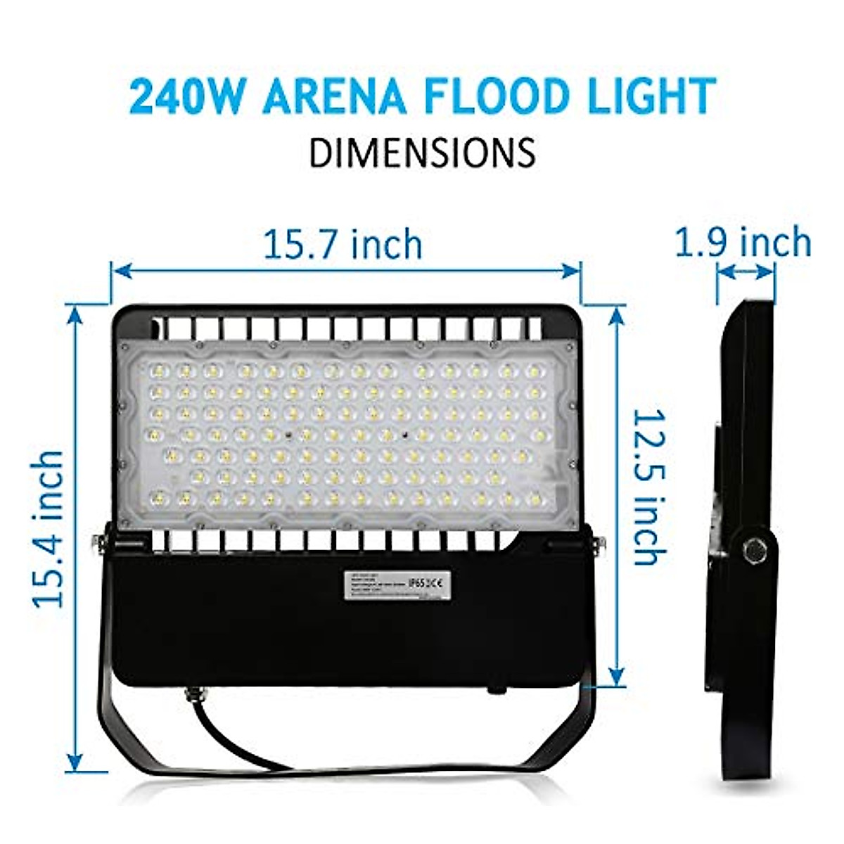 LEDMO 1500W Eq 31200LM LED Stadium Lights for Outdoor Sports - High-Intensity 240W Floodlights for Energy-Efficient Illumination of Large Venues, Waterproof & Durable Commercial Lighting (3 Pack)