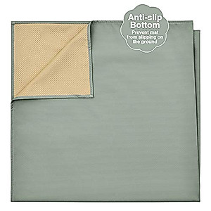 Splat Mat for Under High Chair/Arts/Crafts by CLCROBD, 51" Baby Anti-Slip Food Splash and Spill Mat for Eating Mess, Waterproof Floor Protector and Table Cloth (Gray)