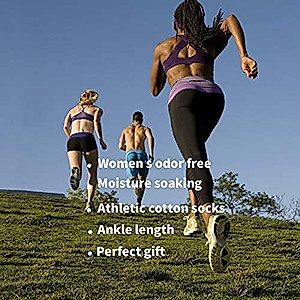 MAGIARTE Womens Ankle Socks Soft Pure Cotton Low Cut Athletic Casual Mutil Color No Show Socks for Women 6-Pack (color#00M)