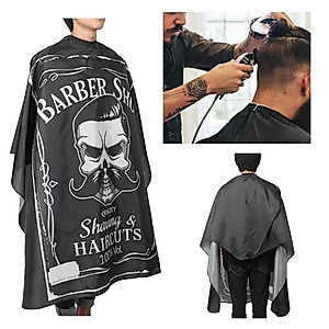 So Cool Professional Barber Cape with Adjustable Metal Clip Hair Cutting Cape Salon Cape Hairdressing Cape Neck Duster Brush Hair Comb Hair Clips Set