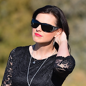 Polarized Sunglasses for Women - Premium Fashion Sunglasses - HZ Series Chic Womens Designer Sunglasses (Deep Lavender, Dark Smoke)