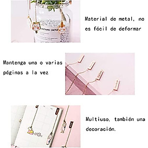 RIOMAN Bookmarks Metal Bookmark Bookmark Sprout Bookmarks Bookmark 4pcs Metal Creative Bookmark, Student Cute Pendant Stationery Book Pendant, Anime Bookmark