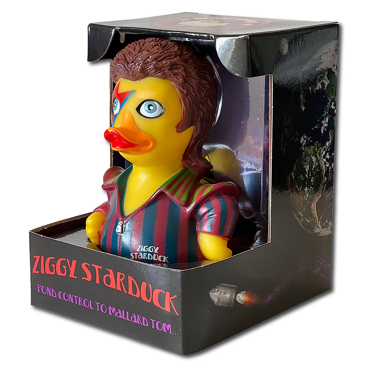 CelebriDucks - Ziggy Starduck - Floating Rubber Ducks - Collectible Bath Toy Gift for Kids & Adults of All Ages