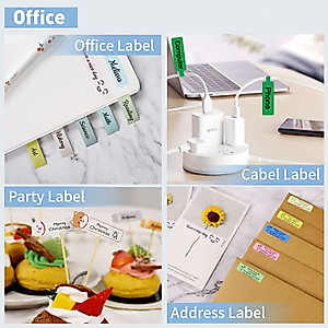 NIIMBOT Label Maker Machine with Tape D11 Portable Bluetooth Handheld Label Printer Included Multiple Templates Available for Phone Pad Easy to Use Home Office Organization USB Rechargeable-Green