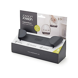 Joseph Joseph - 85149 Joseph Joseph CupboardStore Cabinet Door Pan Lid Organizer, Gray, 4 count (pack of 1)