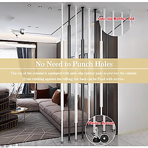 Elitix 1 Pc Wall Partition Room Divider Floor to Ceiling, 70 to 300 Cm Tall Modern Privacy Screens Post, Small Space Decor Divider Column for Home Office(Gold,180cm(5.9ft))