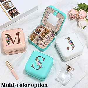 Yesteel Birthday Gifts for Women Mom Grandma, Monogram Travel Jewelry Case Jewelry Box Jewelry Organizer, Travel Essentials Travel Accessories for Women Initial C