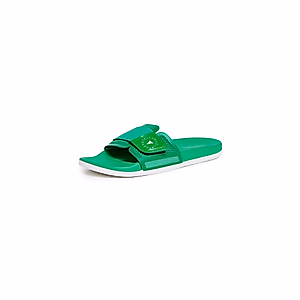 adidas by Stella McCartney Women's Slides, RichGreen/RichGreen/White, 7.5 Medium US