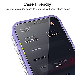 JETech Full Coverage Screen Protector for iPhone 12 mini 5.4-Inch, 9H Tempered Glass Film Case-Friendly, HD Clear, 3-Pack