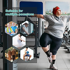 AGERALIY 2 Pairs Upgraded Neuropathy Socks - 20-30mmHg Compression Socks for Men&Women,Ankle Brace Plantar Fasciitis Socks for Arch Support,Achilles Tendonitis,Foot Edema & Fatigue(Black+White,L/XL)