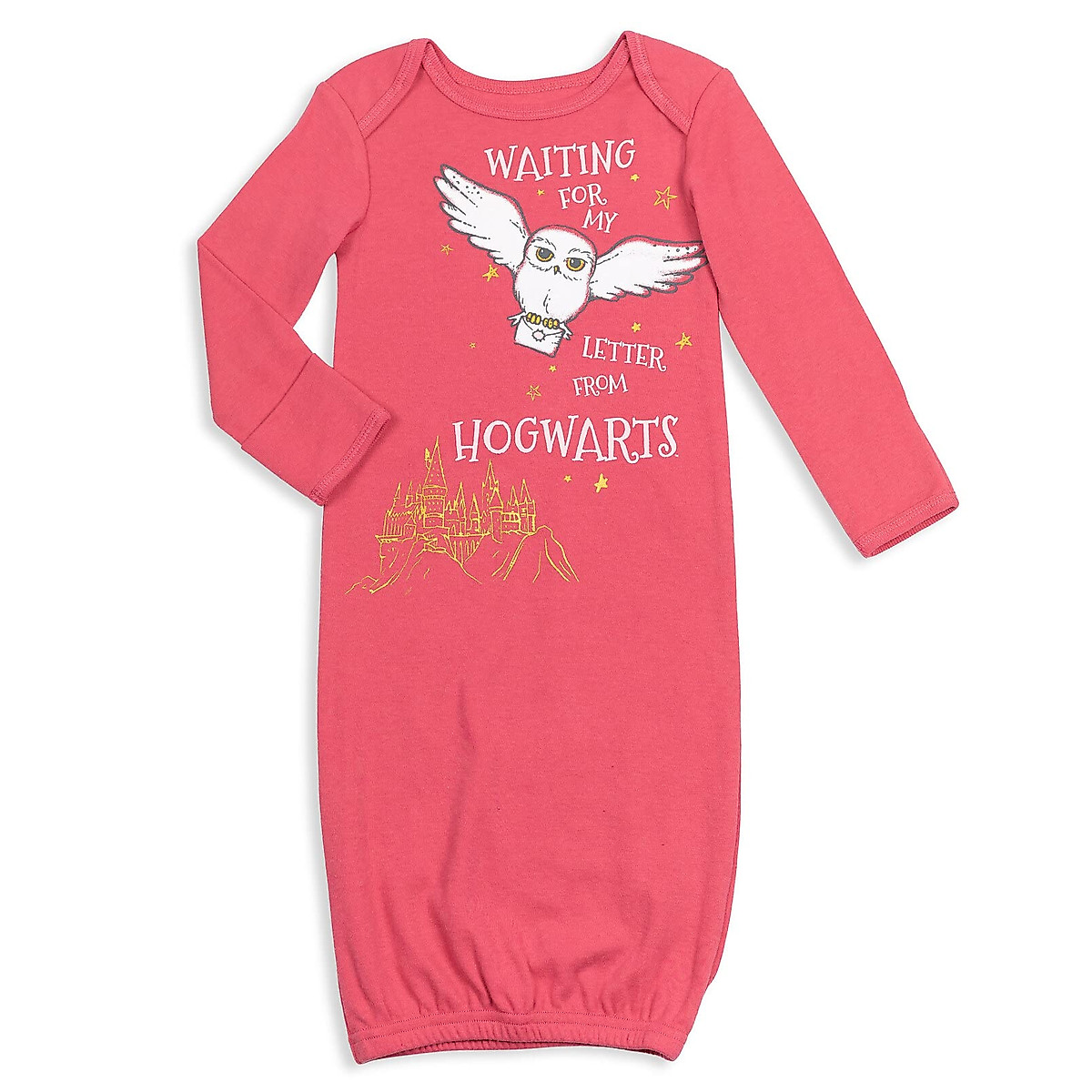 Harry Potter Hedwig Owl Newborn Baby Girls 3 Pack Sleeper Gown Red/Pink/Heather Grey 0-6 Months