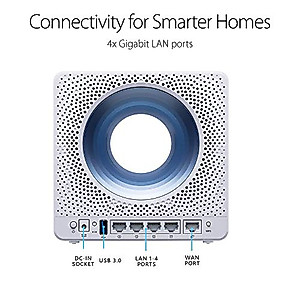 ASUS AC2600 WiFi Router (Blue Cave) - Dual Band Gigabit Wireless Router, Featuring Intel WiFi Technology, Works with Alexa, AiMesh Compatible, Included Lifetime Internet Security , White