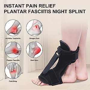 Plantar Fasciitis Night Splint, Plantar Fasciitis Achilles Tendinitis Pain Relief, Adjustable Straps Plantar Fasciitis Relief, Plantar Fasciitis Brace with Arch Support, for Men Women (1pcs)