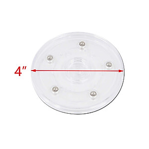 FarBoat 4Pcs Plastic Turntable Acrylic Turntable Bearings Hardware for Kitchen Spice Rack Table Cake 100mm/4inch