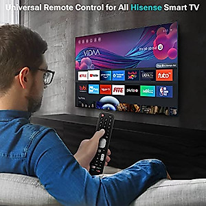 EN2A27 Replacement Neuronmart for Hisense Smart TV Remote Control and Hisense Smart LED LCD TVs, Hisense H8C Series, H7 Series, H6 Series, H5 Series HDTV Television with Netflix, Vudu, Amazon YouTube