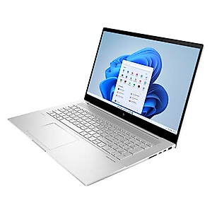 HP Envy 17 Business Laptop 17.3" FHD IPS Touchscreen (300 nits) 12th Generation Intel 12-Core i7-1260P Processor 16GB RAM 512GB SSD Backlit Keyboard Thunderbolt USB-C B&O Win11 Silver + HDMI Cable