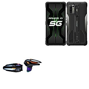 BoxWave Gaming Gear for Ulefone Armor 10 5G (Gaming Gear by BoxWave) - Touchscreen QuickTrigger Auto, Trigger Buttons Autofire Gaming Mobile FPS for Ulefone Armor 10 5G - Jet Black