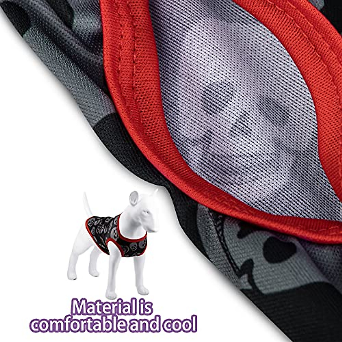 Hozz 2 Pack Dog Cute T Shirts for Small Dogs Durable Polyester Summer Clothes no Shrink Fashion Skull S