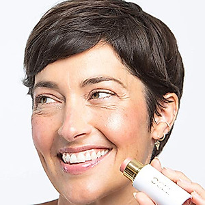 Ogee Sculpted Face Stick (CARNELIAN - SHEER LUMINOUS CORAL) Certified Organic Face Makeup - Multi-Use Cream Blush & Highlighter