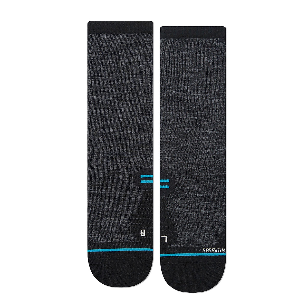 Stance Run Light Crew Black LG (US Men's Shoe 9-13, Women's Shoe 11-14)