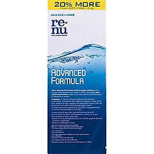 Bausch and Lomb ReNu Advanced Formula Multi-Purpose Cleaning and Disinfectant Solution for Soft Contact Lenses 12 oz - Pack of 3