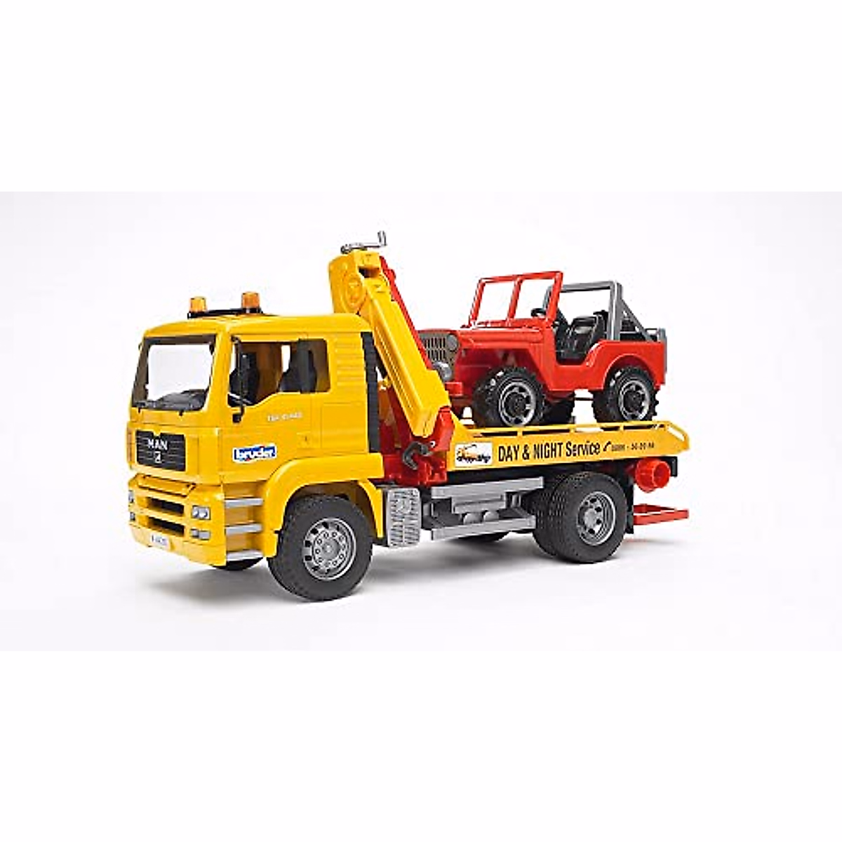 Bruder 02750 Man TGA Tow Truck with Cross Country Vehicle