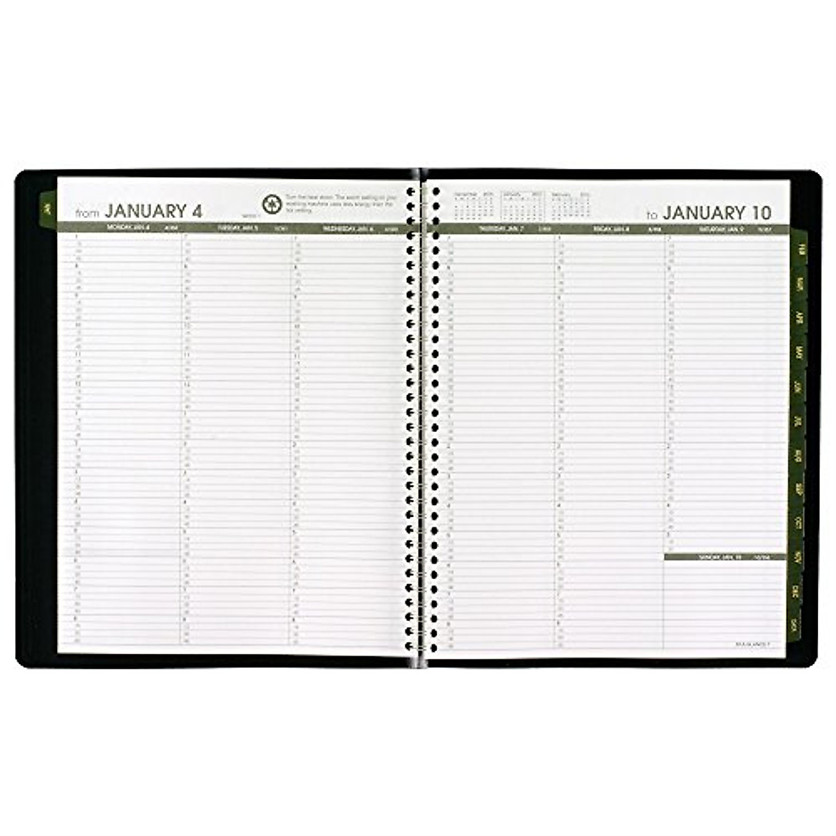 AT-A-GLANCE Weekly / Monthly Appointment Book / Planner 2016, Recycled, 8.25 x 10.88 Inches, Black (70-950G-05)