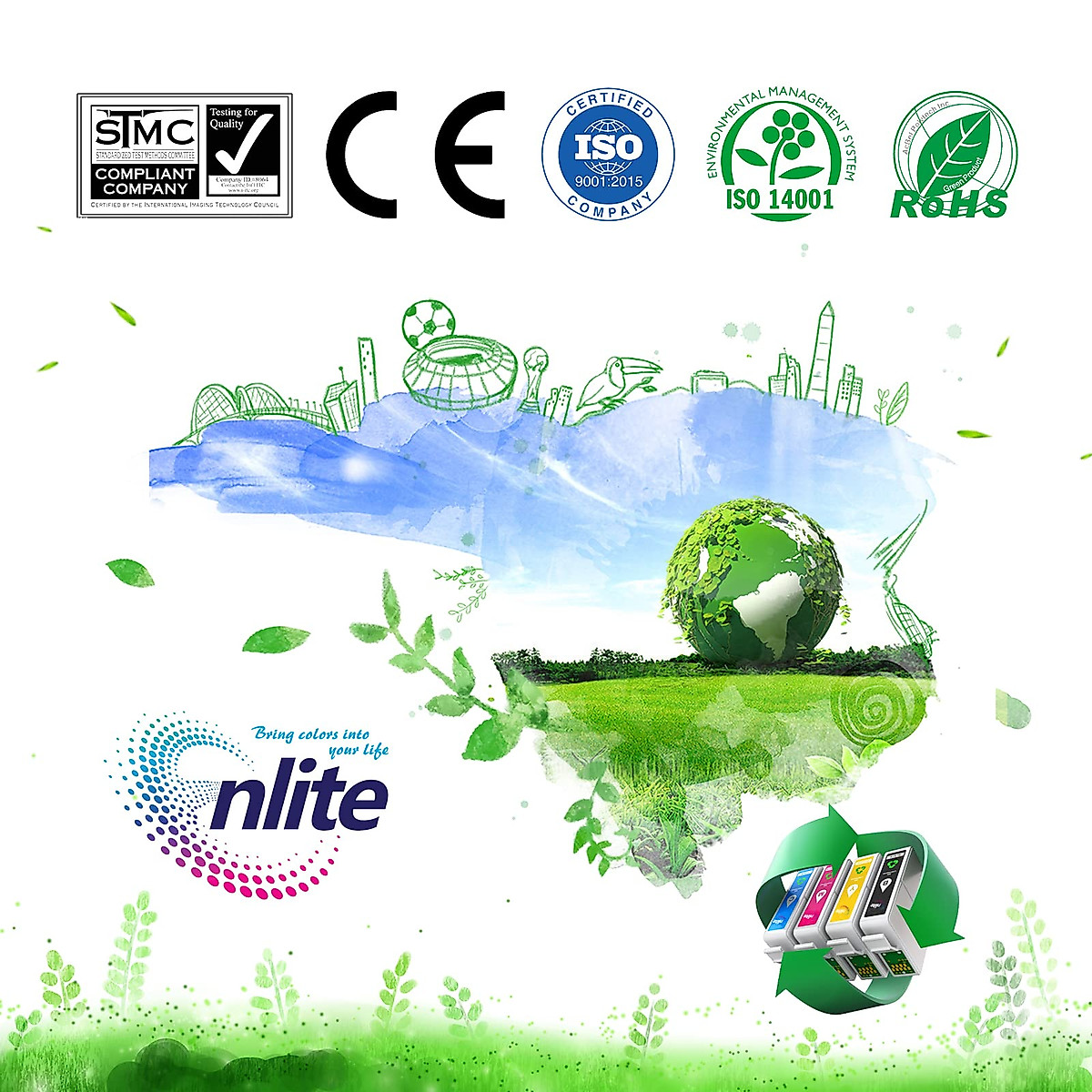 Enlite PGI250 CLI251 24 Pack Ink Cartridge Replacement for Canon 250 251 PGI250XL CLI251XL, Printer Ink for Canon Pixma IX6820 IP8720 MX922 MG7520 IP7220 MX722 MG5420 MG5520(8PGBK, 4BK, 4C, 4M, 4Y)