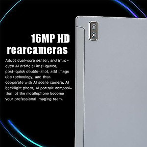 SHYEKYO Tablet PC, Wide Compatibility High Speed 100-240V 10.1in Tablet FHD Screen MT6735 Dual Band 8 Core with Mouse Keyboard for Reading (US Plug)