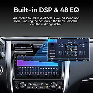 10 Inch 5G WiFi (2G Ram 32G ROM) 8 Core Car Stereo Radio for Nissan Teana 2013-2015 with Carplay Android Auto,Android 10 GPS Navigation Support 48EQ Mirroring Airplay Rear Backup 1080P SWC