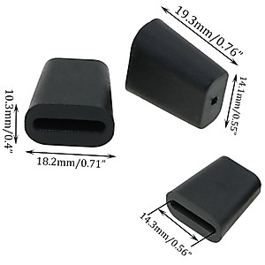 DGZZI 20PCS 19mm Length Drainage Grid Shelf Rubber Accessory Black Square Feet Sink Protector for Kitchen Sink Grills