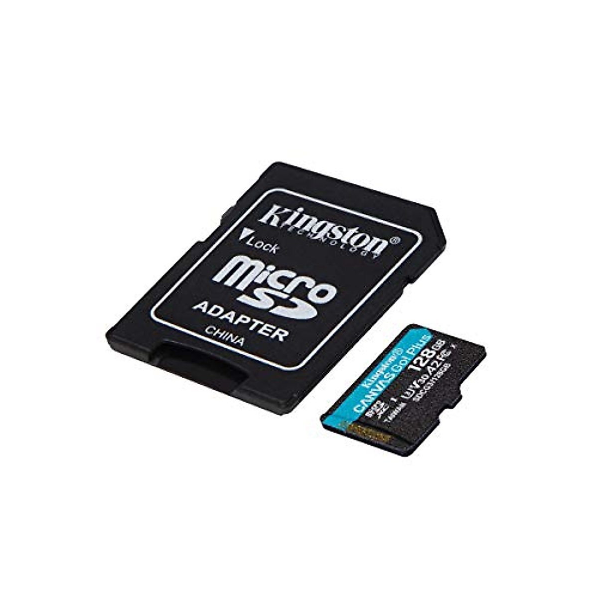Kingston 128GB microSDXC Canvas Go Plus 170MB/s Read UHS-I, C10, U3, V30, A2/A1 Memory Card + Adapter (SDCG3/128GB)