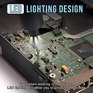 3.7V Mini Electric Screwdriver, 24 IN 1 Cordless LED Light Mini Screwdriver Set with 24 S2 Magnetic Bits, 2 Torque Settings, Precision Screwdriver Set Tool Set for Phone|PC|RC|Watch