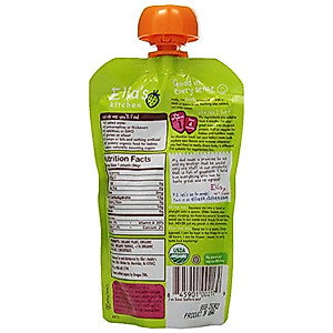 Ella's Kitchen Organic 4+ Months Baby Food, Pears, Mangoes and Papayas Fruit Puree, 3.5 oz. Pouch