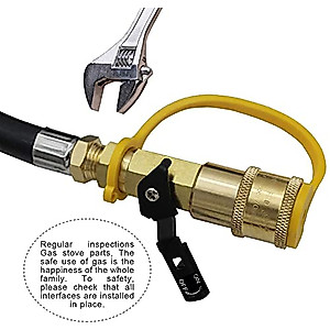 MCAMPAS 12FT Propane Hose 1/4" Quick Disconnect Adapter Kit with 1/8”Female Thread x 1/4”Quick Connect Plug Replacement for Weber 54060001 Q2200,51010001 Q1200 Grill Easy to Hook Up RV Motorhomes