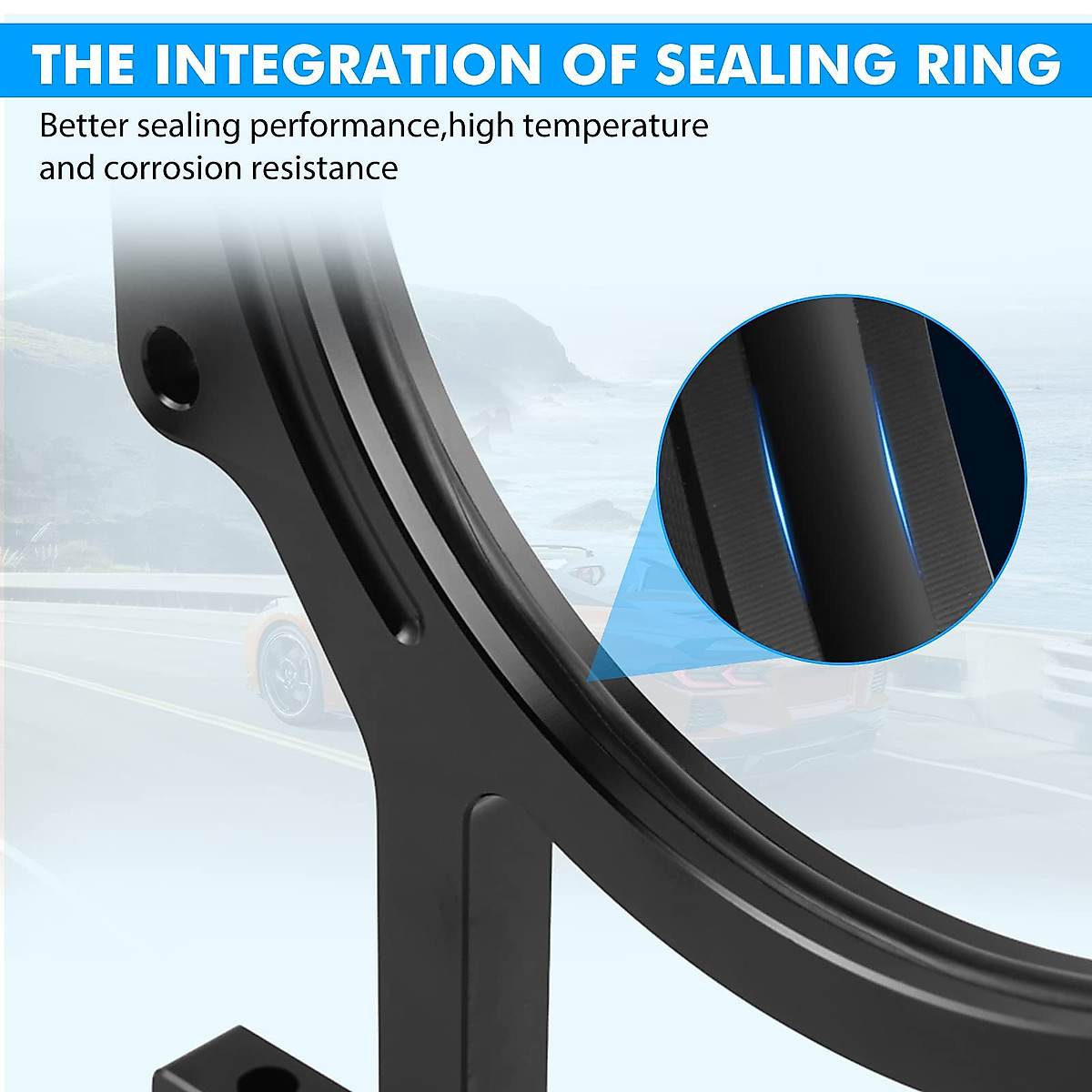 NICECNC 7” Nitrous Oxide Nos Single Bottle Holder Bracket Billet Aluminum for 10 Pound Nitrous Bottle Black